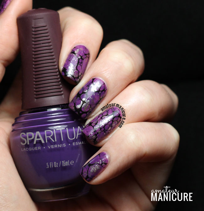 Amateur Manicure : A Nail Art Blog: Purple Turquoise Stone Nails