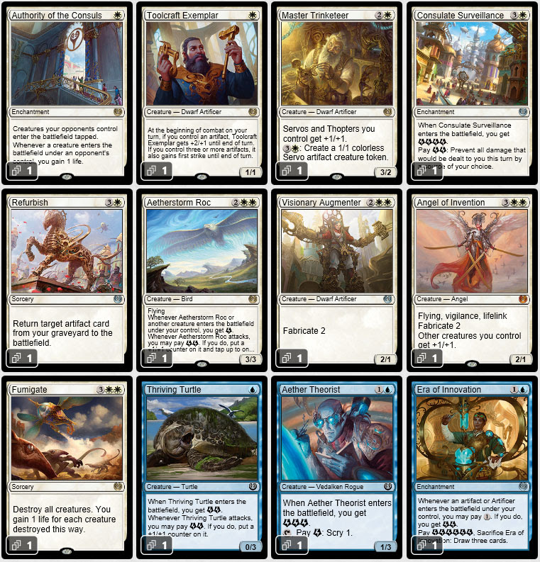 Magic the Gathering Adventures: The New Era Cube: Kaladesh Block