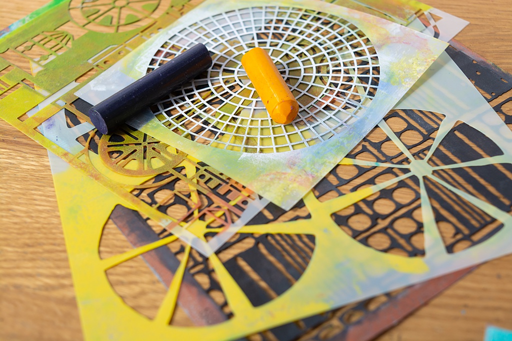 StencilGirl Talk: Frottage, Gel Printing & Oil Transfer with ...