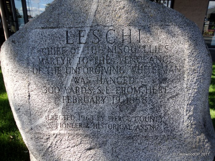 Lakewood Daily Photo: A Rock Monument Commemorating the Death of Chief ...