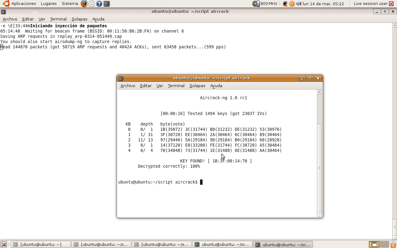 Tutorial Aircrack para averiguar clave WEP en Ubuntu | Seguridad WIFI