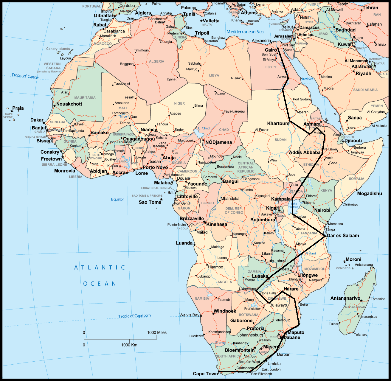 TÔ NA AFRICA !!: O Roteiro