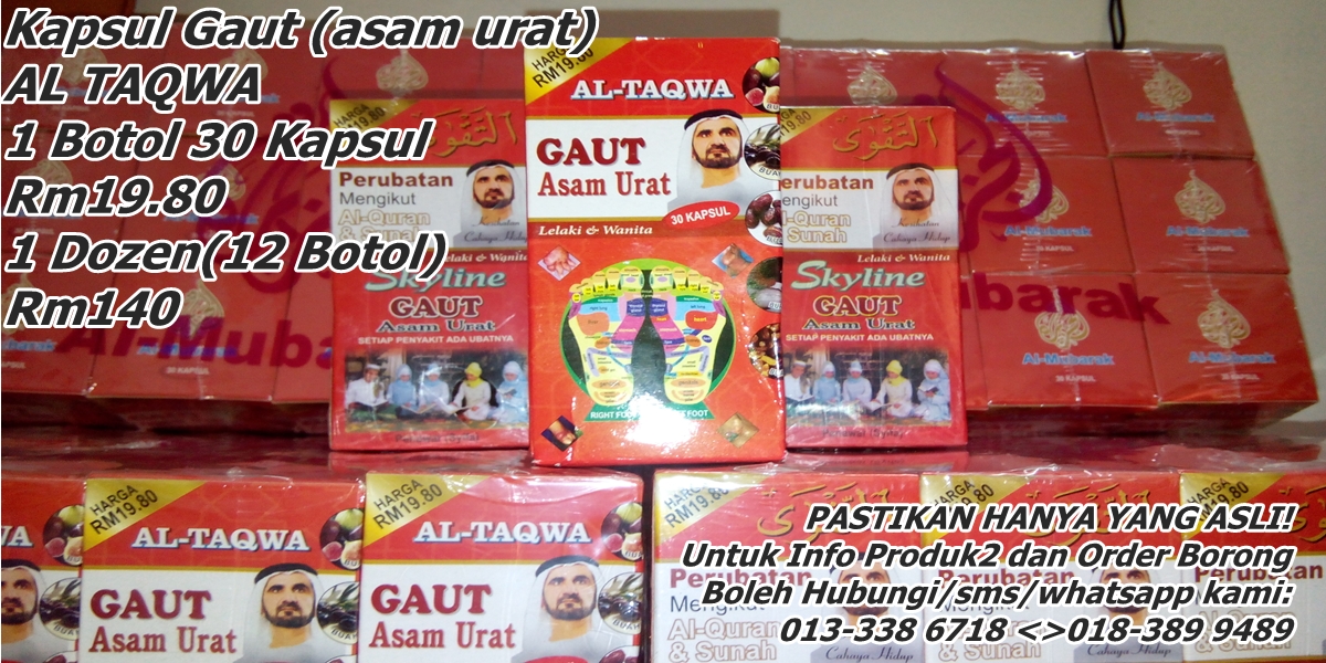 PENGEDAR DAN PEMBORONG PRODUK AL-TAQWA : GAUT (ASAM URAT) AL TAQWA
