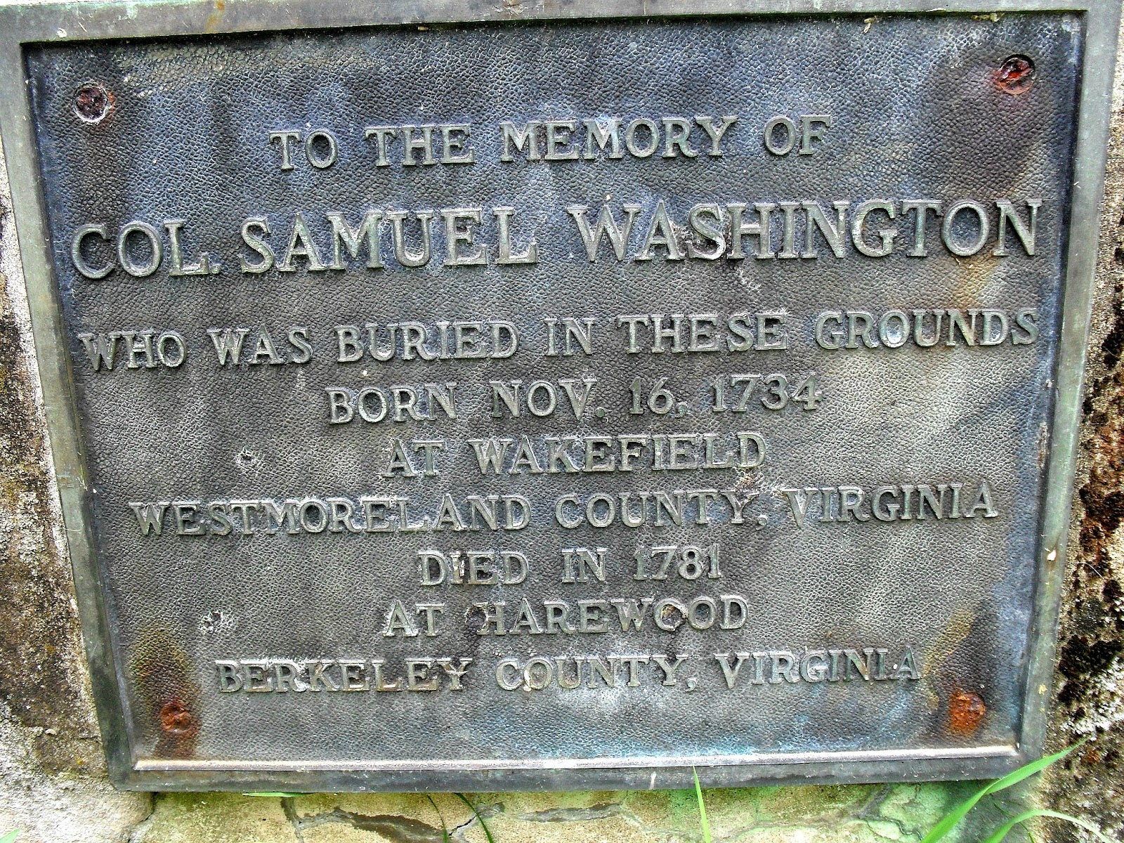 Learning God's Lessons: Harewood: Home of Colonel Samuel Washington