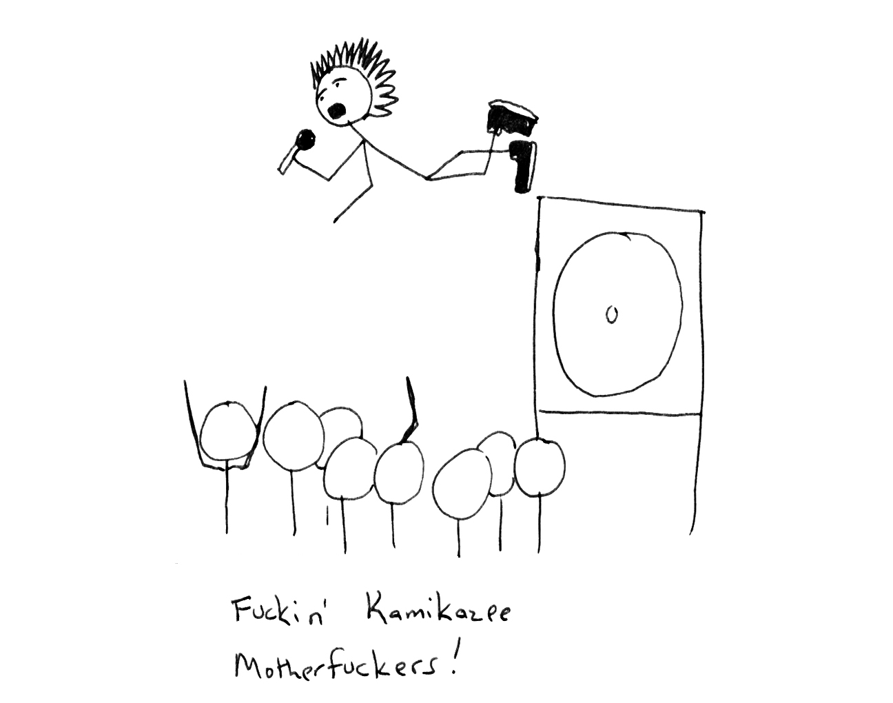 Illustrated by Copywriters: "Punk Rock Stick Figure" by Jim