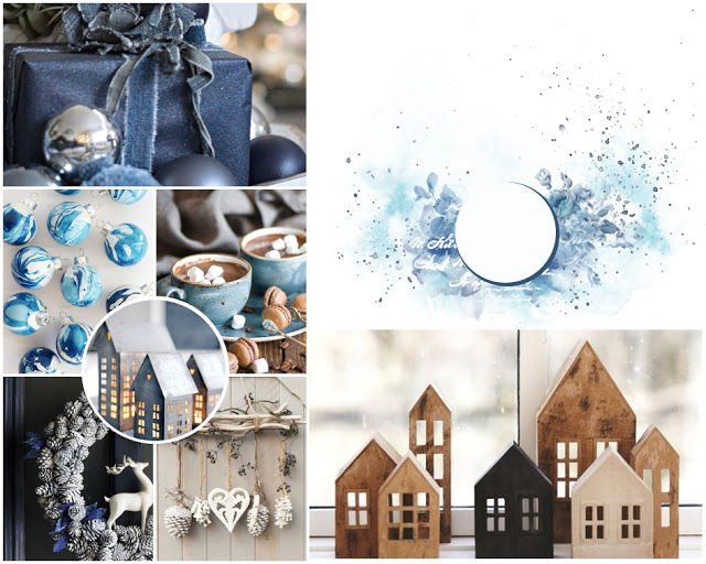 Mixed Media & Art: Winter Cottage - December Moodboard with Aleksandra