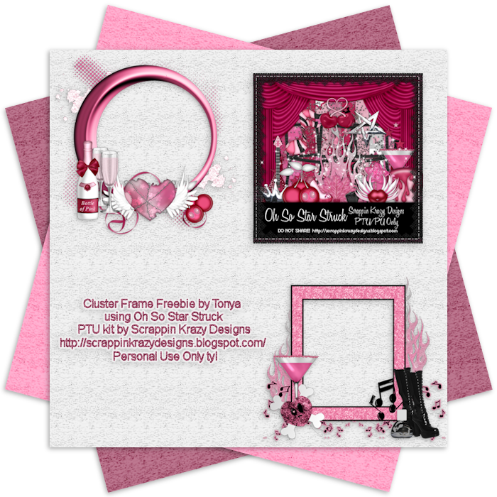 Tonya's Temptations: • Cluster Frame Freebies ~ Oh So Star Struck