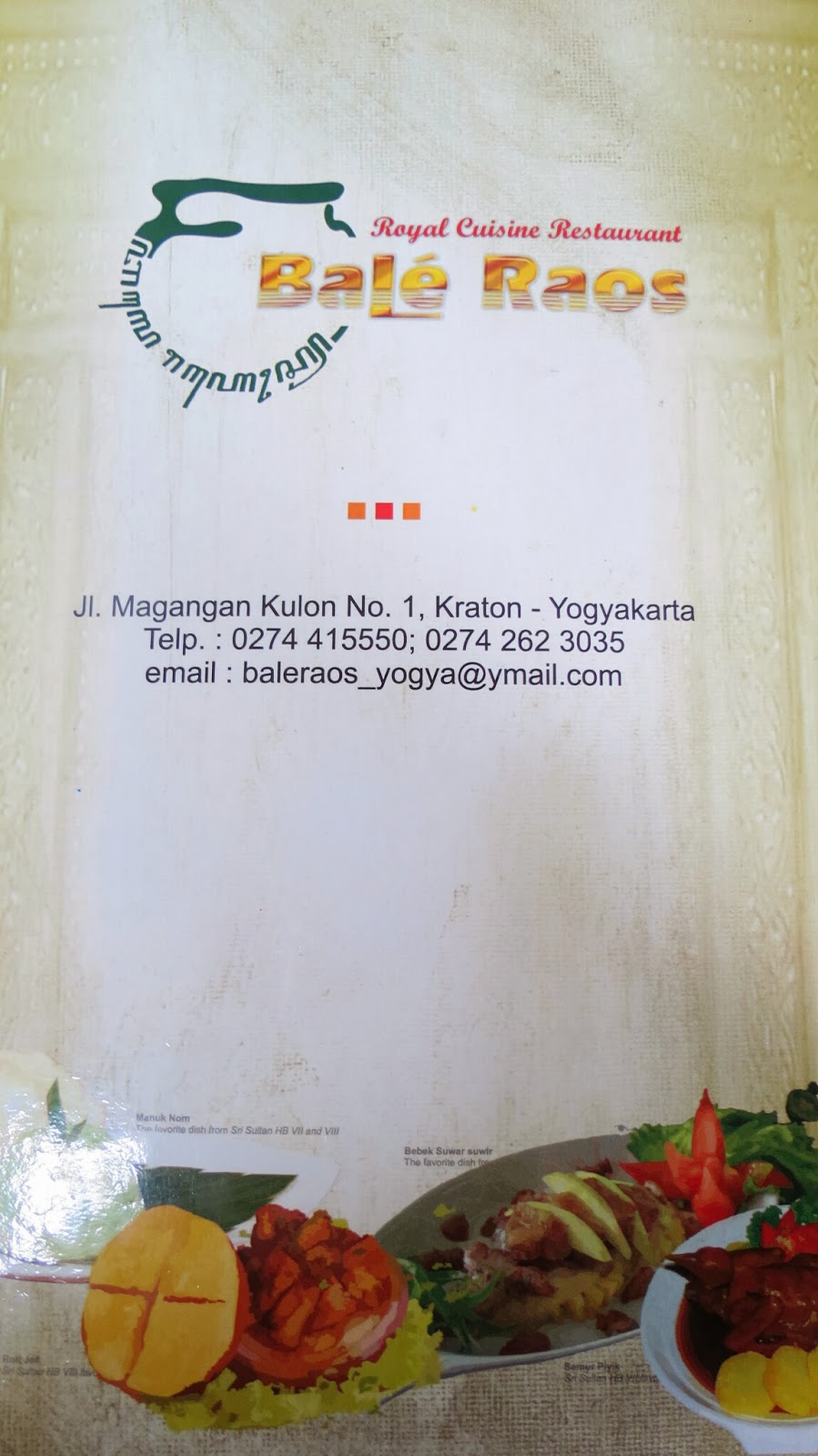 Surabaya Food Stalls & Restaurant: Bale Raos Resto Yogyakarta