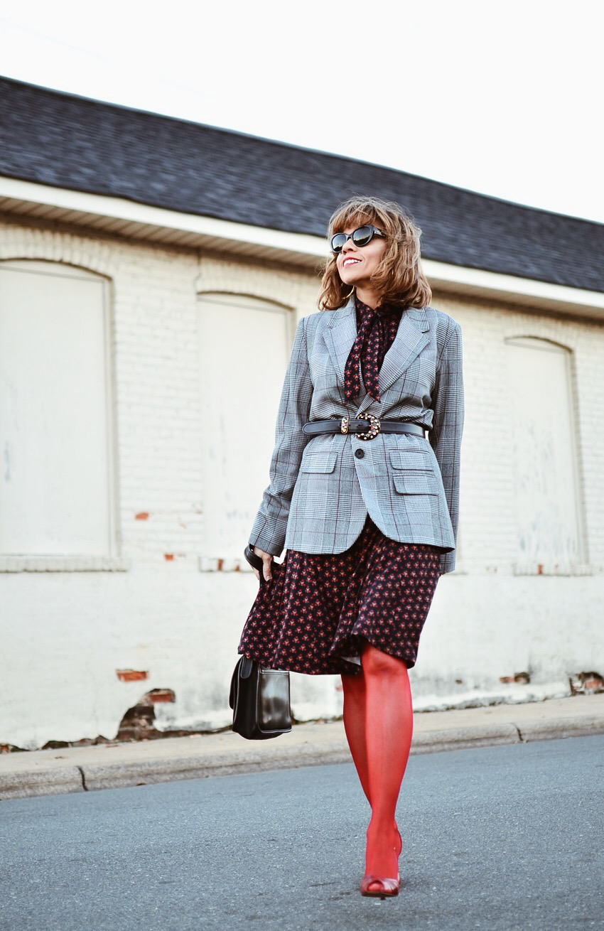 Monday Work Outfit With Colorful Tights | MY SMALL WARDROBE