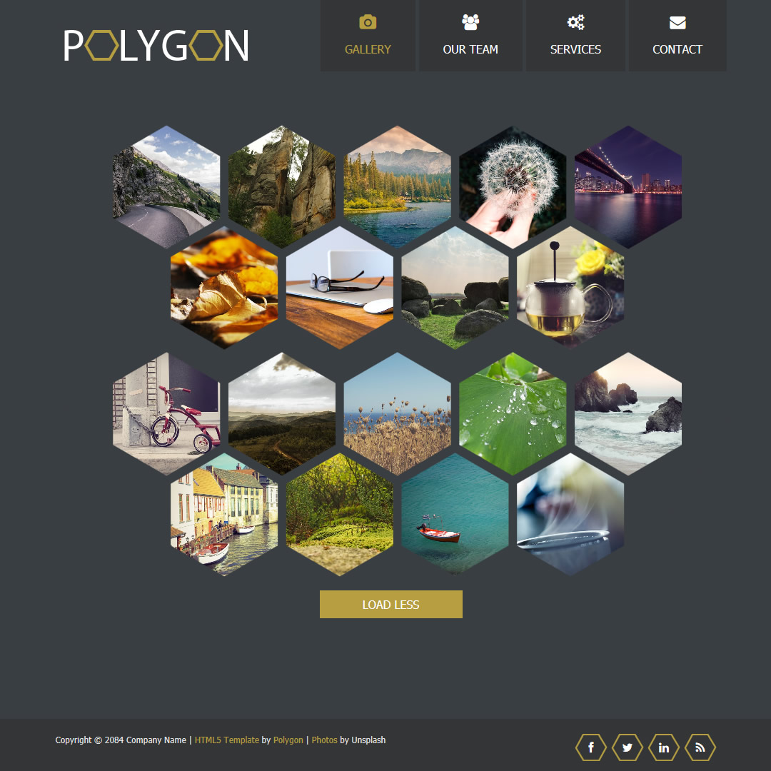 Polygon-HTML CSS Template - blogger tips
