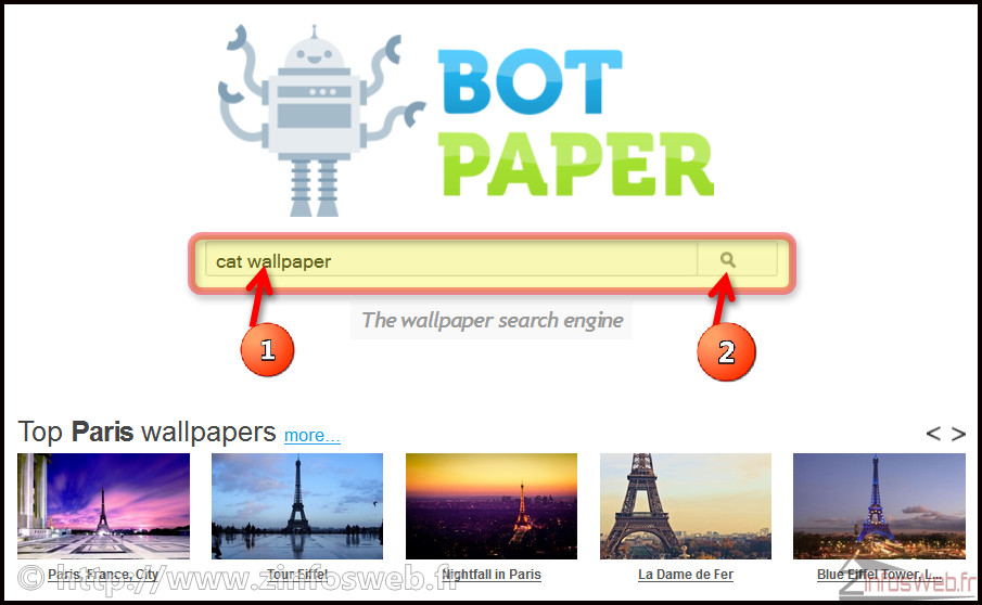 De superbes fonds d'écran avec Bot paper - ZinfosWeb