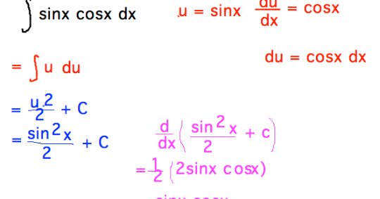 Integral of sin x cos x - Online Maths School