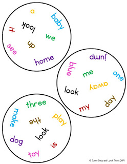 Sunny Days and Lunch Trays: Pre-Primer Sight Word Game
