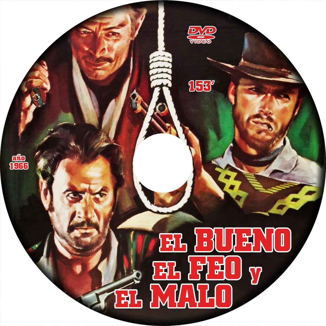 Caratulas de películas DVD para cajas CD: El bueno, el feo y el malo - [1966]