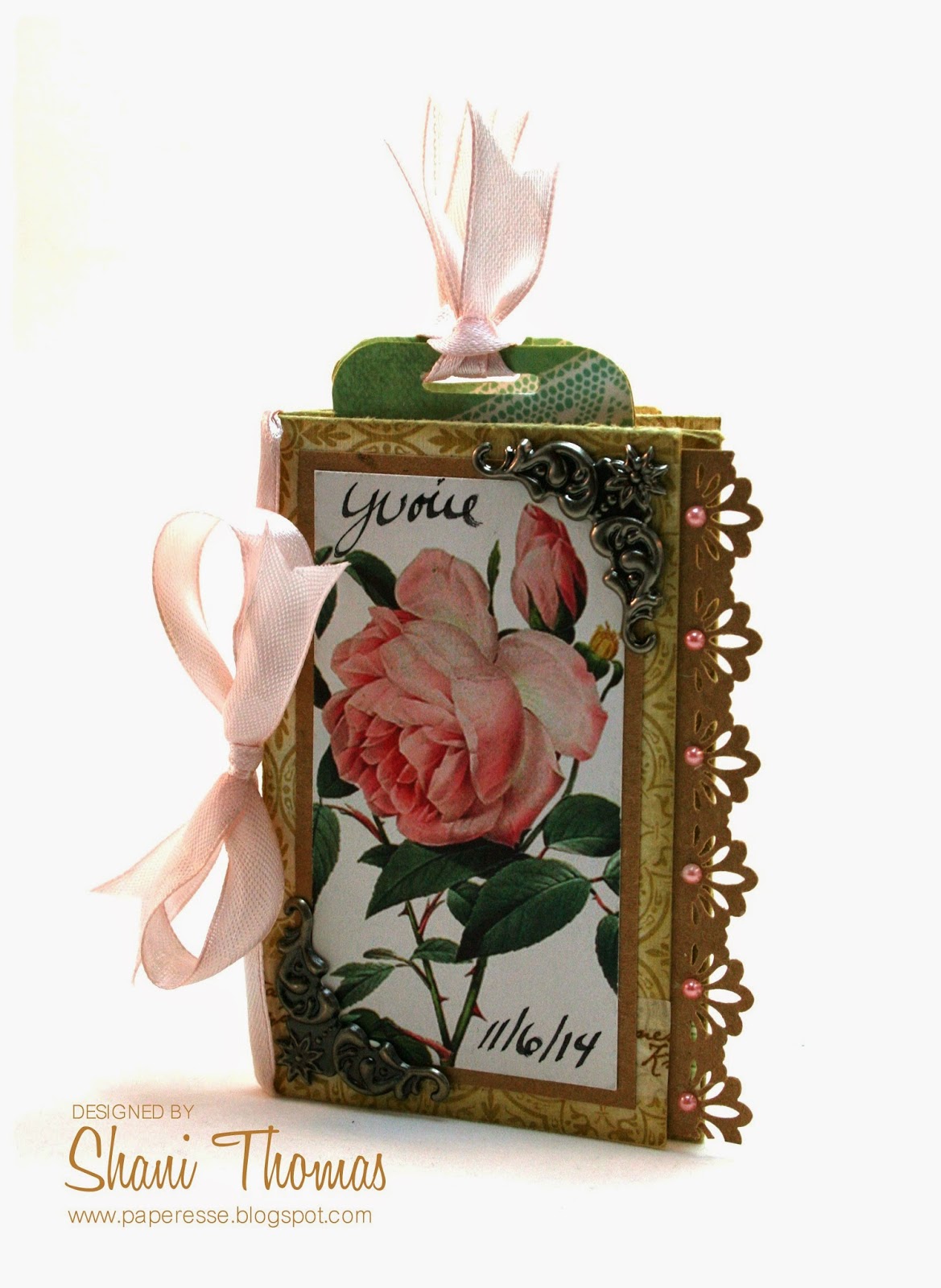 Quick, easy, one piece of paper folded mini-album, book or journal ...