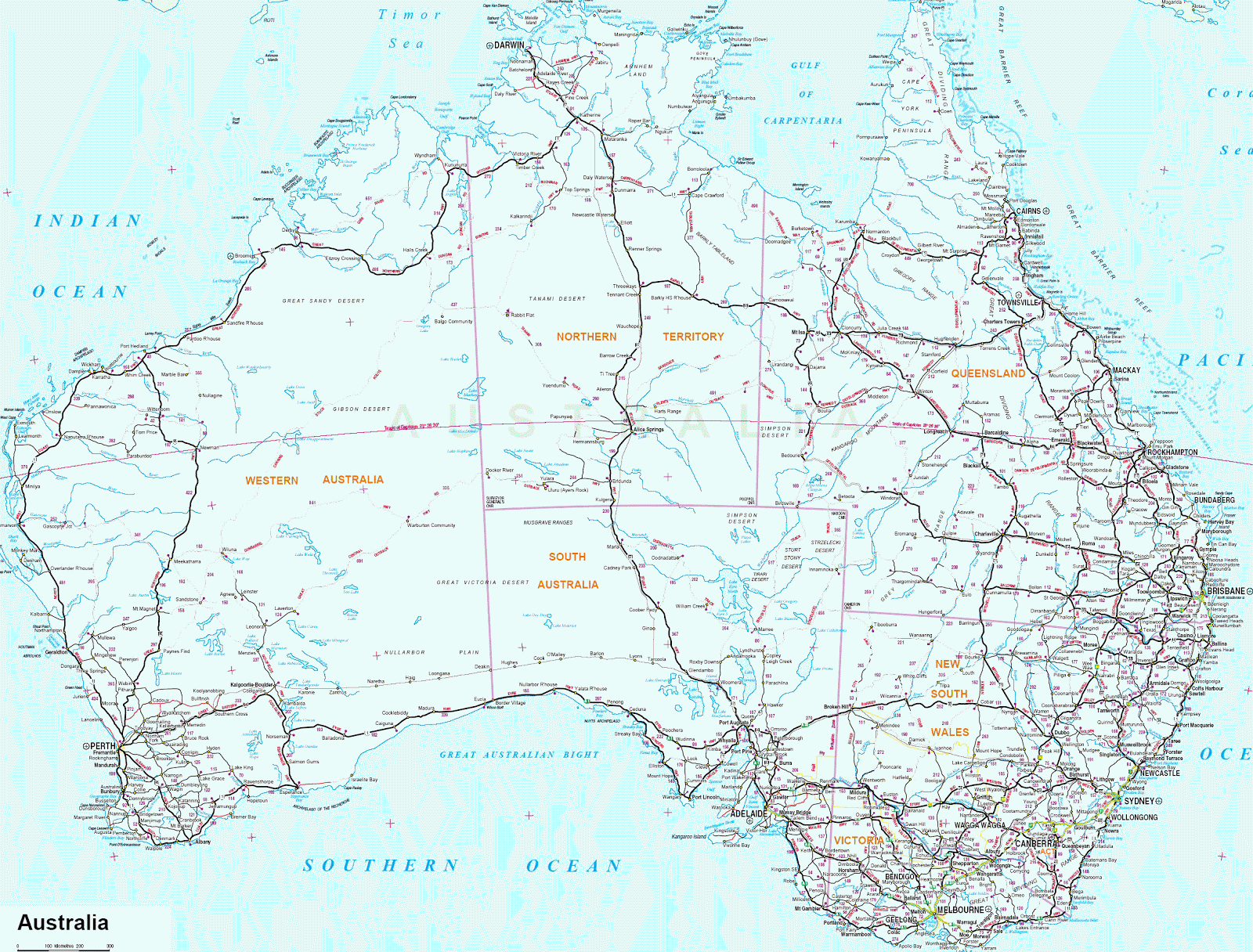 Todos los mapas de Australia Gratis Para Descargar HD.