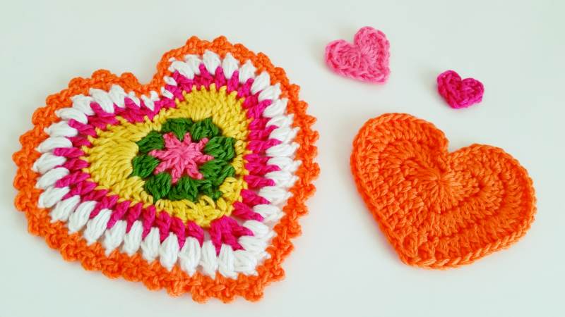 Corazón Grande a Crochet - Ahuyama Crochet