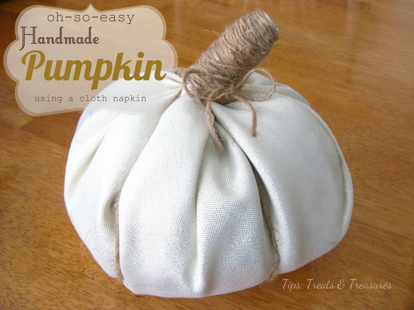 Tips, Treats & Treasures: Easy Handmade Pumpkin