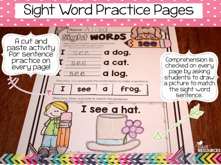Tweet Resources: Sight Word NO PREP Extension Series!