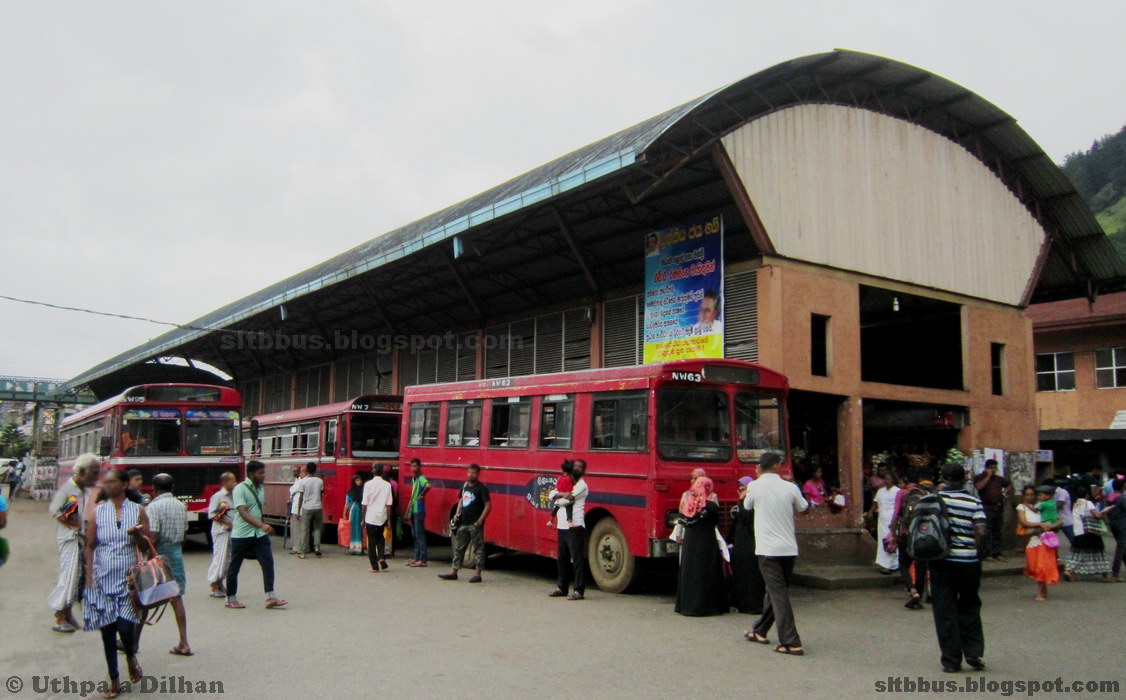 SLTB buses - ශ්‍රී ලංගම බස්: SLTB bus stand - Nawalapitiya