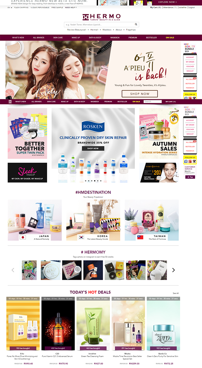 Shopping Hermo.my - Beauty Shop Online via Pay MOLPay Cash at 7-Eleven ...