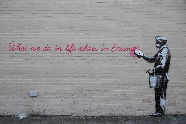 Priya's AP English Blog: TOW #7: Banksy Graffiti (Visual Text)