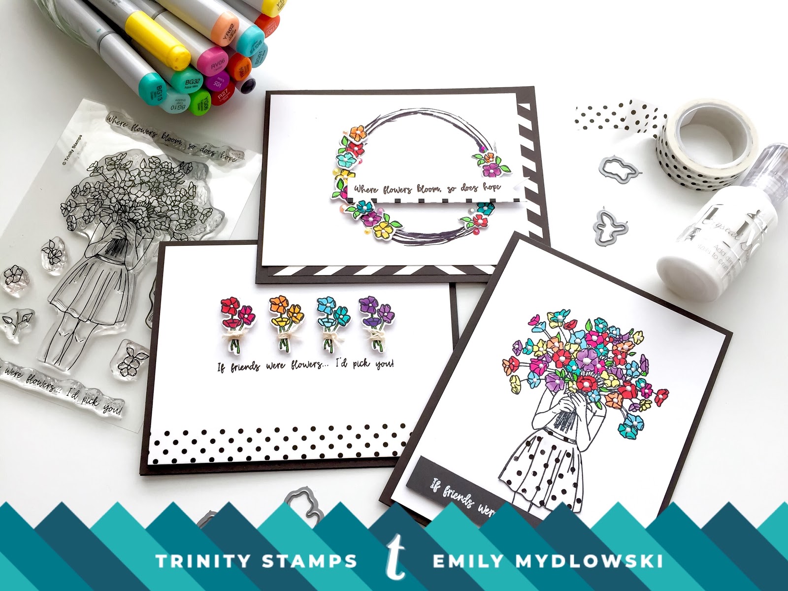 Bouquet of Hope: One Stamp, Three Ways | Trinity Stamps!