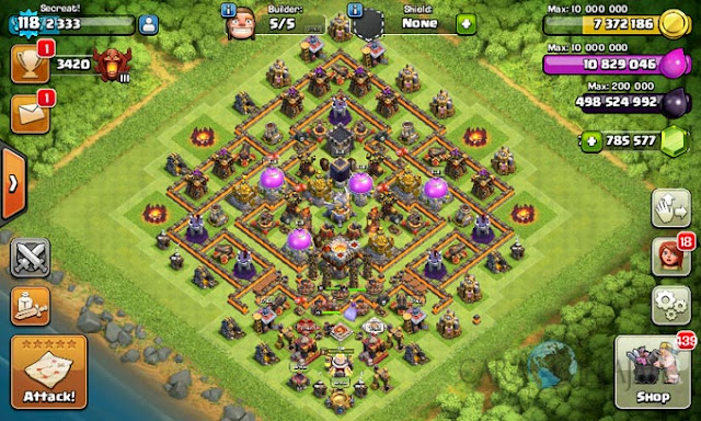 Base COC Terkuat Untuk TH 1-11 - cekrisna