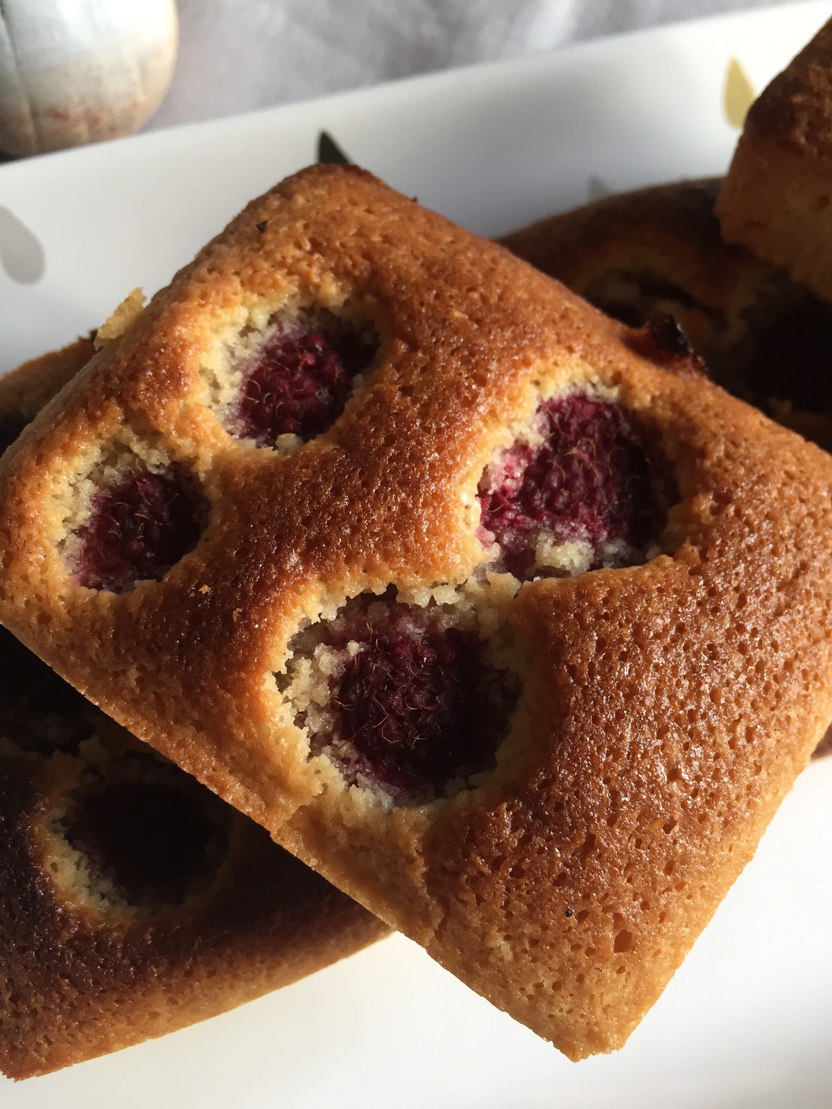 Financiers aux framboises.