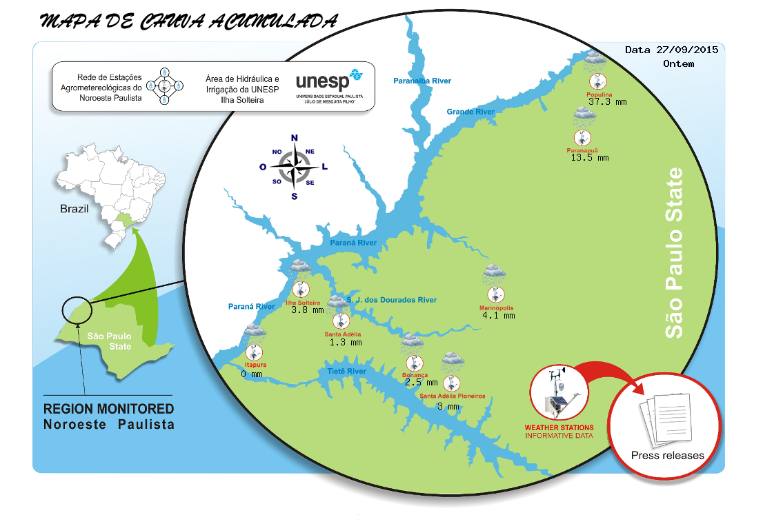 Chove mais de 60% da média esperada para o mês de setembro