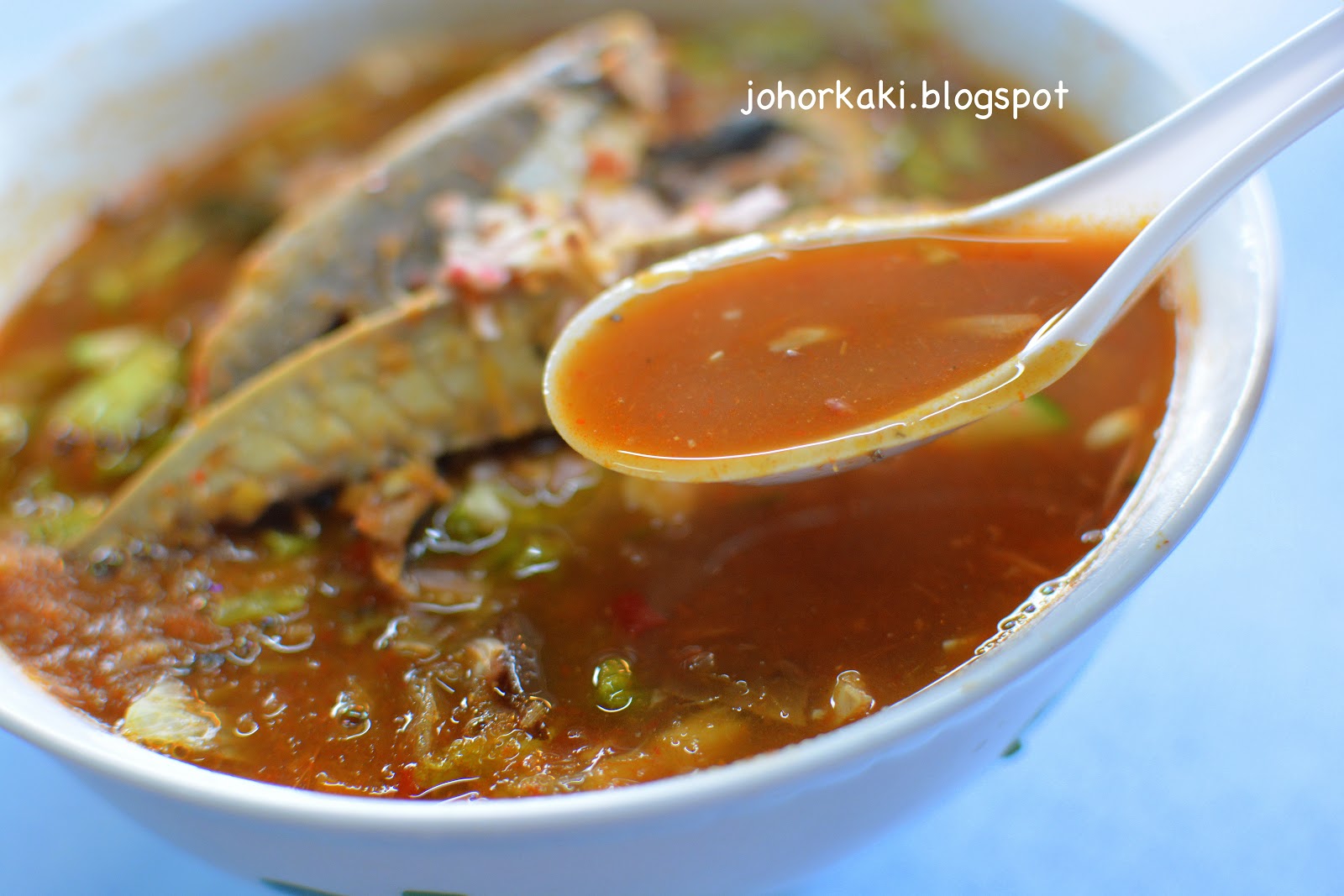 Penang Asam Laksa in Johor Bahru Permas Jaya 槟城干妈亚叁拉沙 |Tony Johor Kaki ...