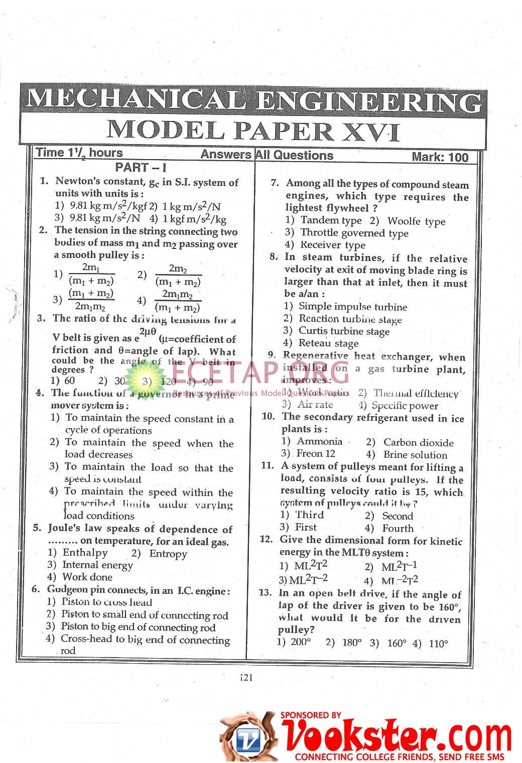 ECETAP - 2016, Previous, Model Papers, Question Papers EEE,ECE,SCE ...