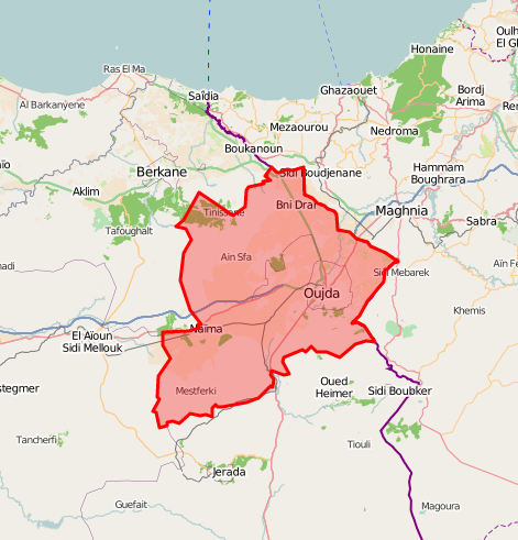 Préfecture d'Oujda-Angad - Maroc Maps