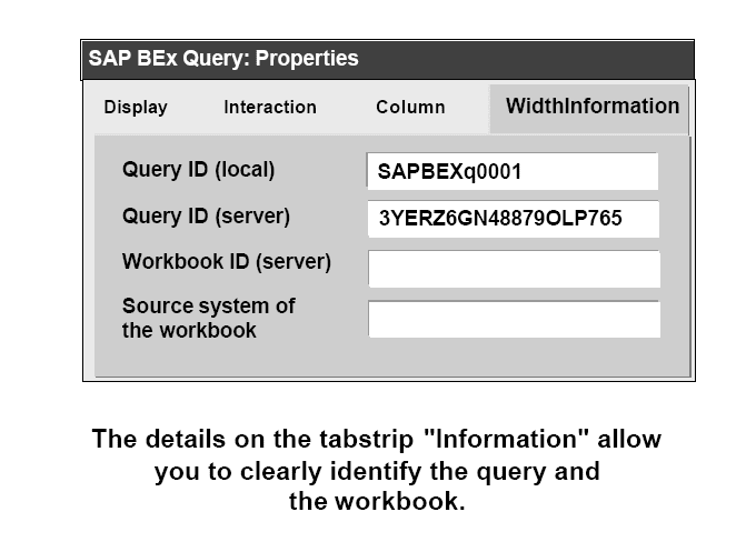 Properties of SAP BW Queries - SAP ABAP