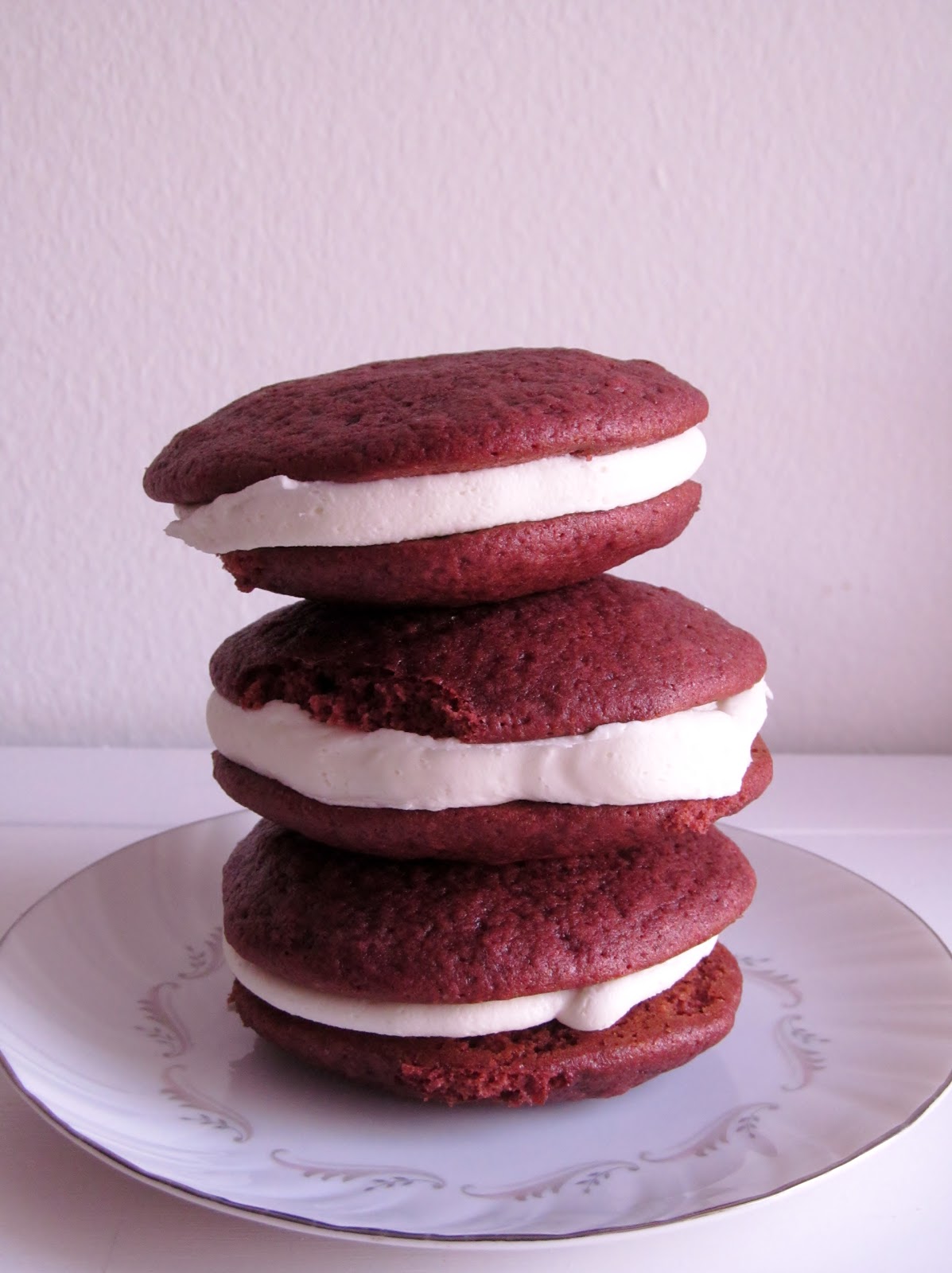 Lovely On The Inside: Red Velvet Whoopie Pies with White Chocolate ...