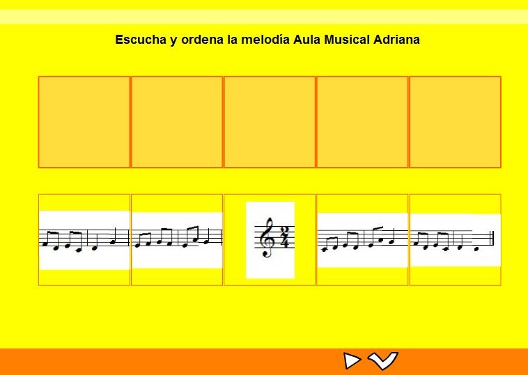 El aula musical de Adriana: Ordenar melodías
