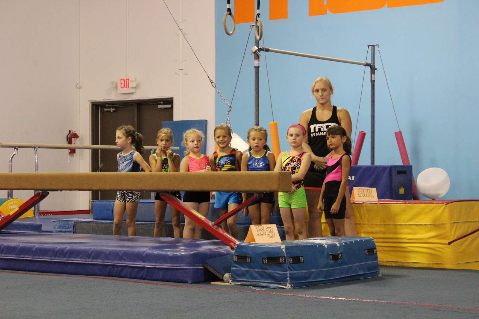 two daughters, one son: Sid's summer gymnastics meet