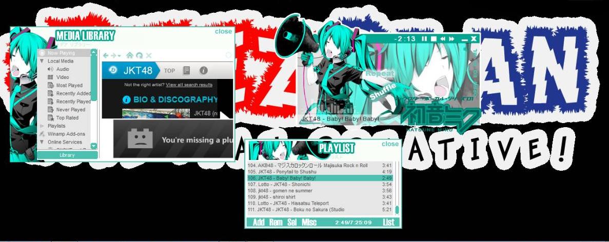Hatsune Miku Winamp Skin - Fiqri-Techno-007