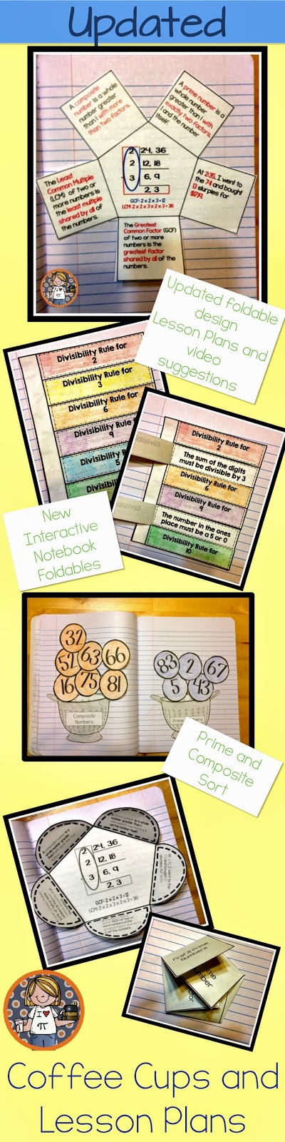 Updated Product! Foldable and Lessons for Prime and Composite Numbers ...