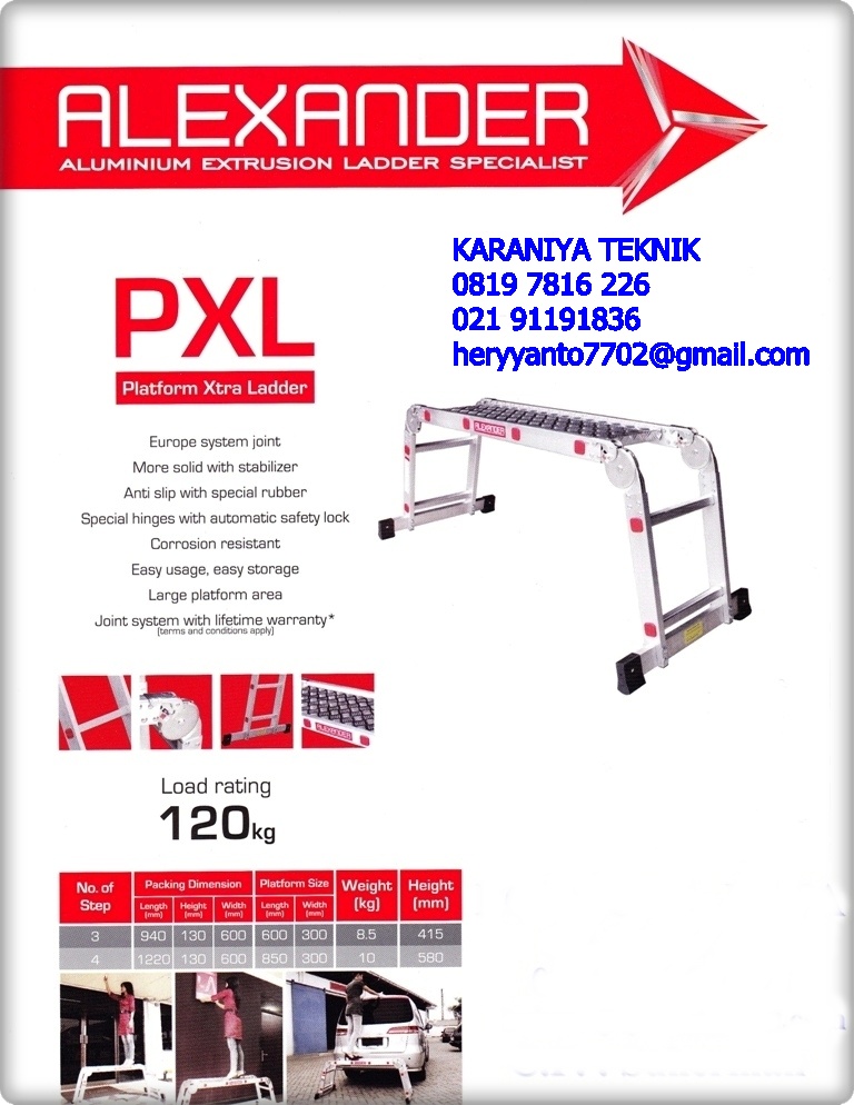 Tangga Aluminium dan Fiberglass Lipat| PLN | Sorong | Extension ladder