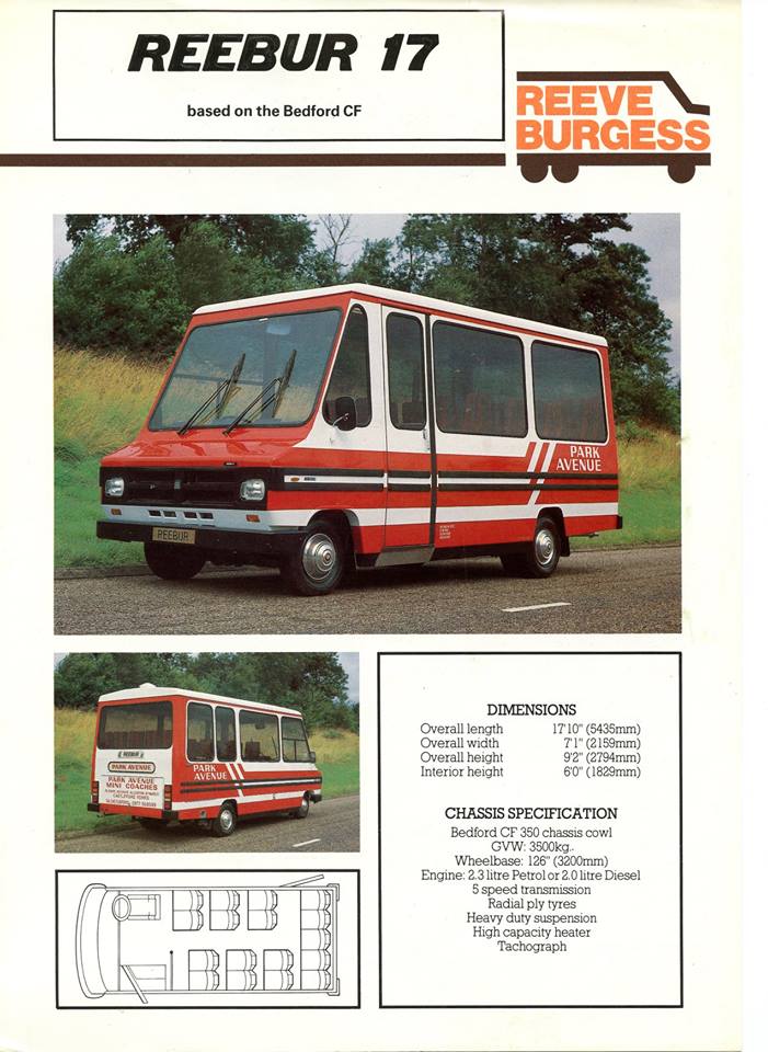 Bedford CF2 Van: Reeve Burgess Reebur 17
