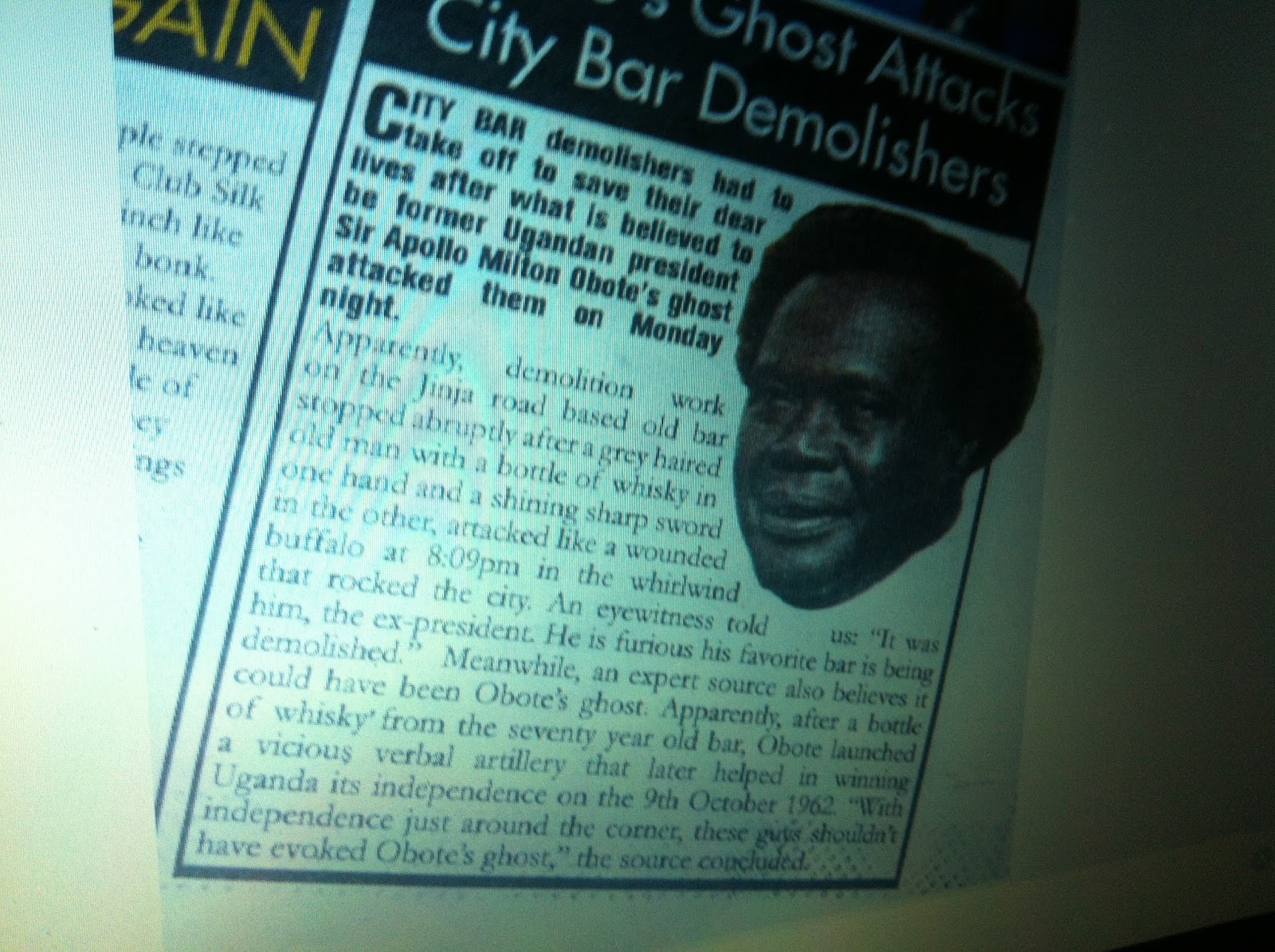 THE BLACK SOCIAL HISTORY:: BLACK SOCIAL HISTORY - AFRO-UGANDAN " MILTON ...