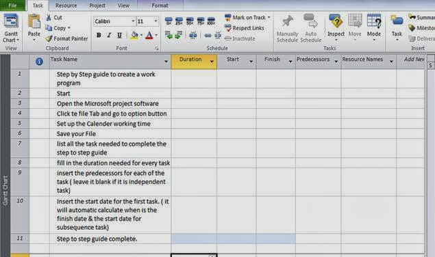 CONSTRUCTION MANAGER: WORK PROGRAM BY MICROSOFT PROJECT : STEP BY STEP ...