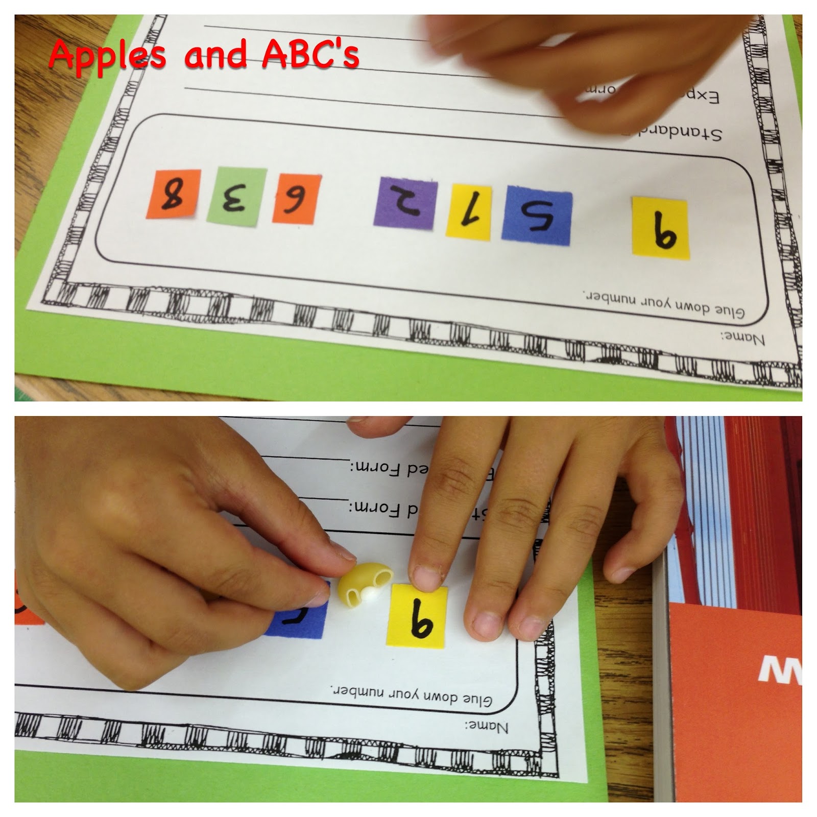 Number Form Craft - Apples & ABC's