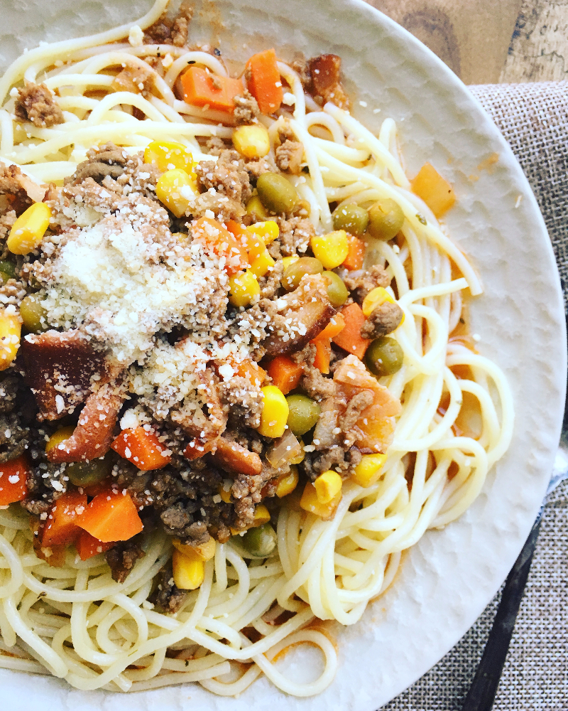 Spaghetti con carne - Delirios de Cocina