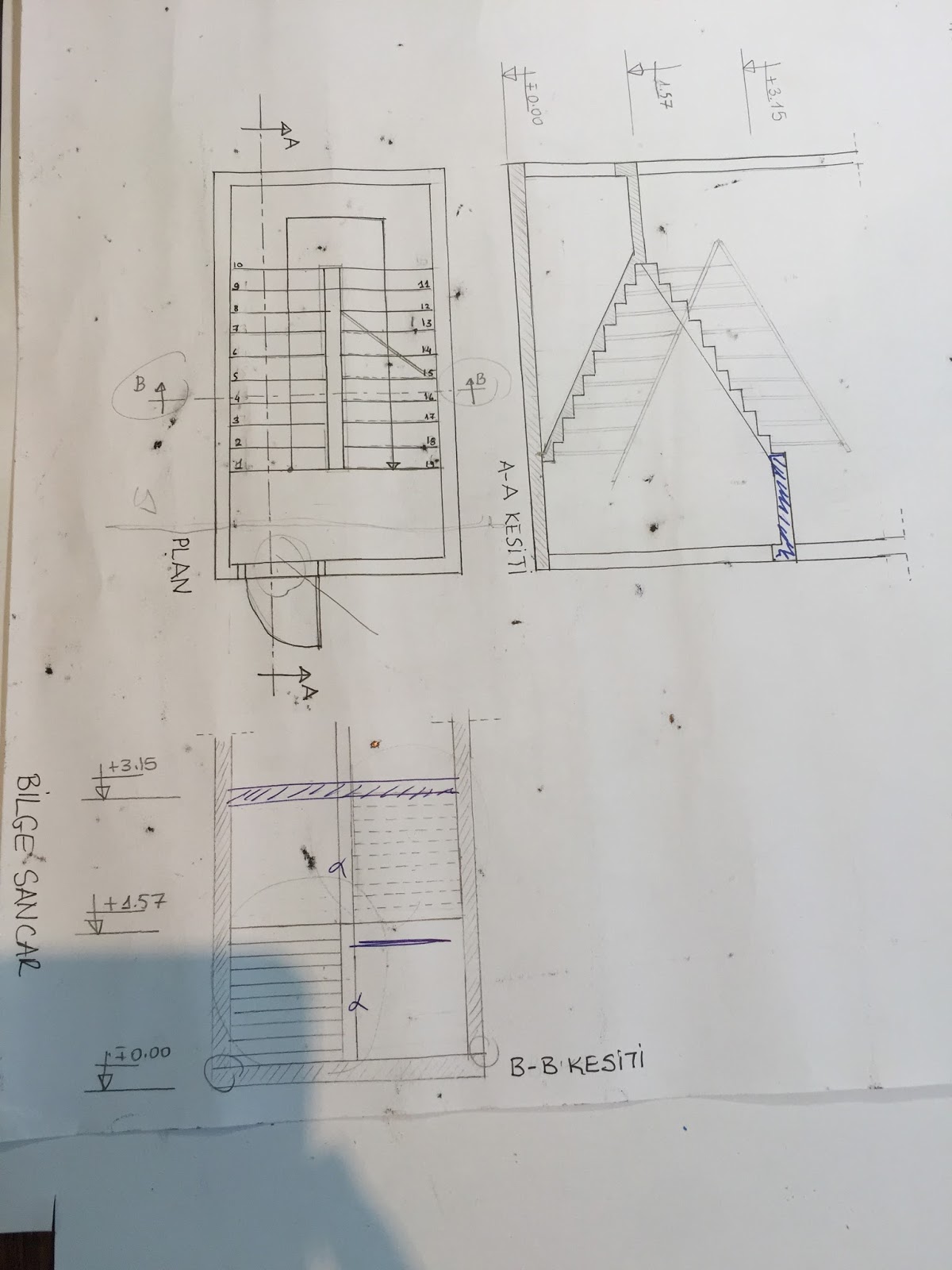 Maltepe ünv. TASARIM STÜDYOSU 201-202: 1/50 ÖLÇEK MERDİVEN PLAN KESİT ...