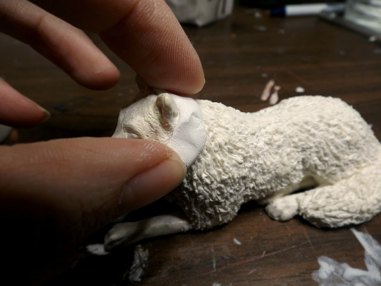 Holly's Creations in Clay: Wolf Sculpture Process