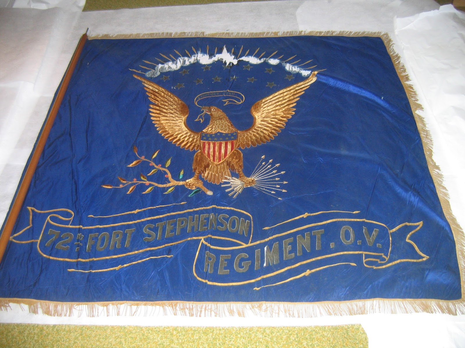 72nd Ohio Infantry Flag Captured at the Battle of Shiloh