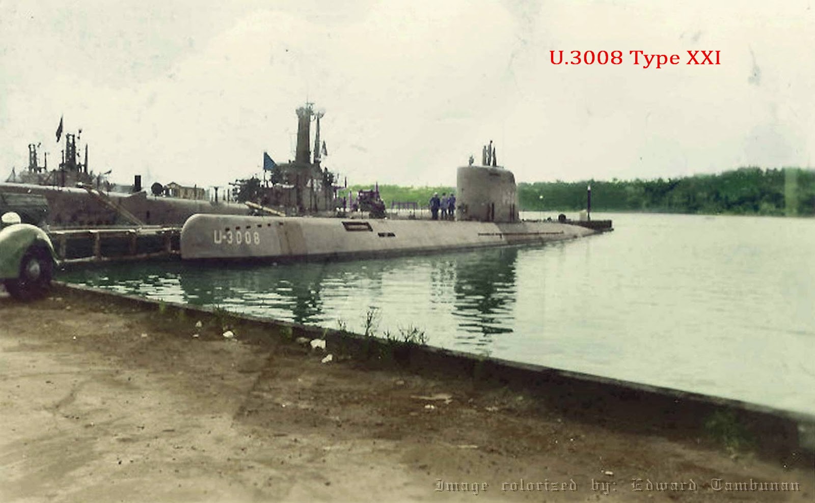 S 613 ex U2518 Roland MORILLOT: Photos coloriées sous-marins type XXI