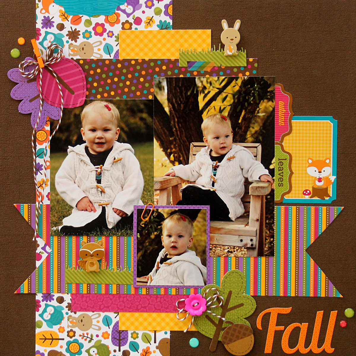 Doodlebug Design Inc Blog: Friendly Forest: Colorful Fall Layout Duo